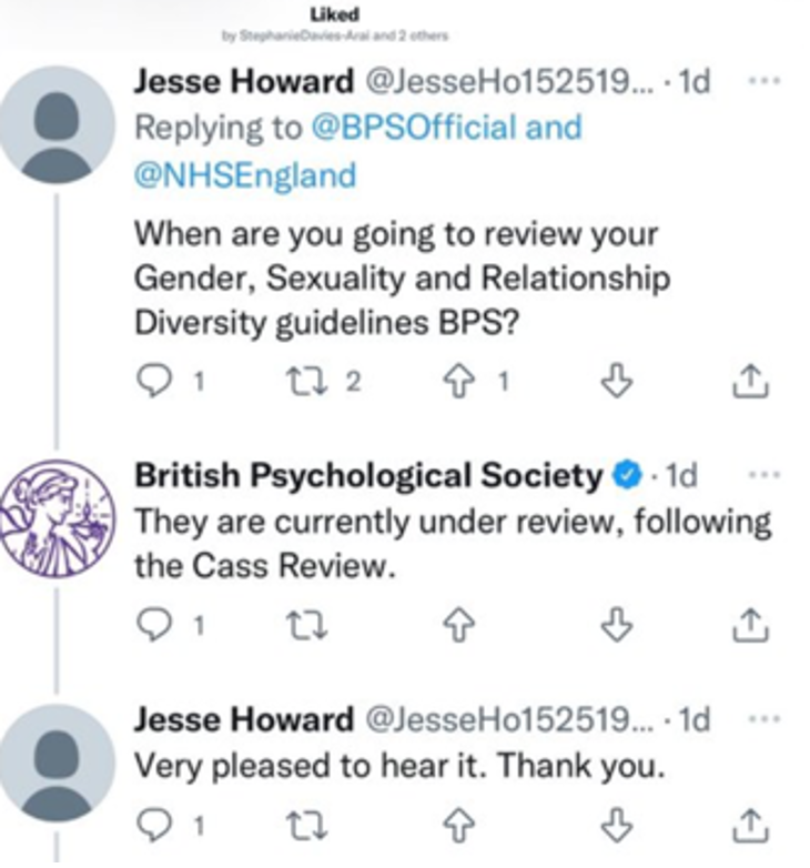Gender: Cass, GIDS and BPS Guidelines – psychology UNREDACTED